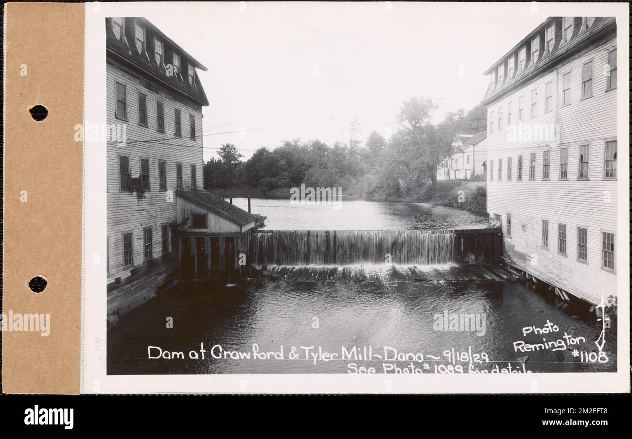 Dam at Crawford & Tyler mill, dam, Dana, Mass., Sep. 18, 1929 : Parcel ...