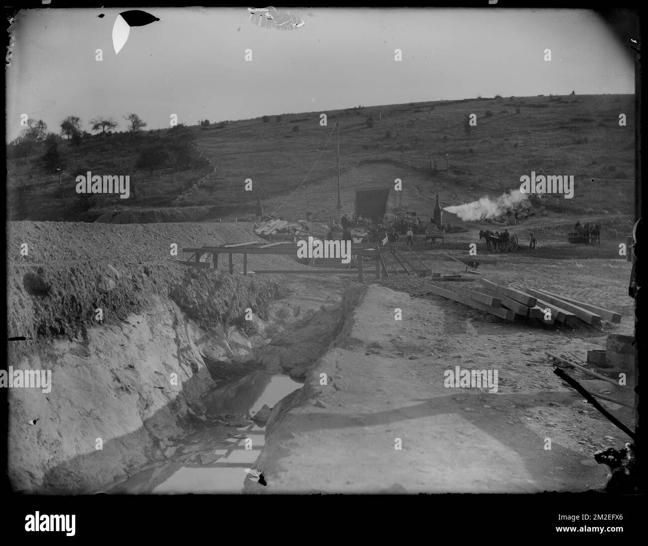 Dam, Basin 6, core wall , Construction, Dams Edgar Sutton Dorr ...