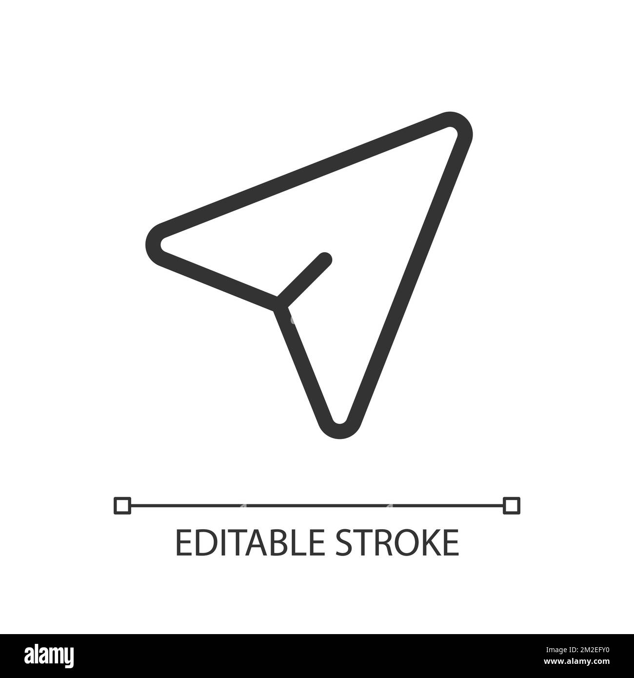 Cursor arrow pointer pixel perfect linear ui icon Stock Vector Image ...