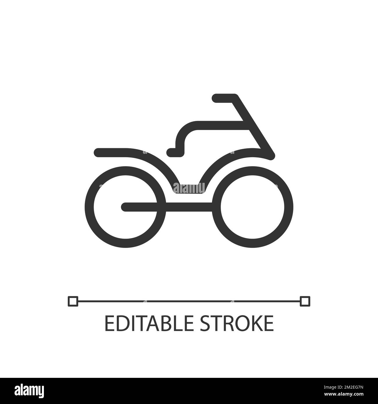 Motorbike pixel perfect linear ui icon Stock Vector Image & Art - Alamy
