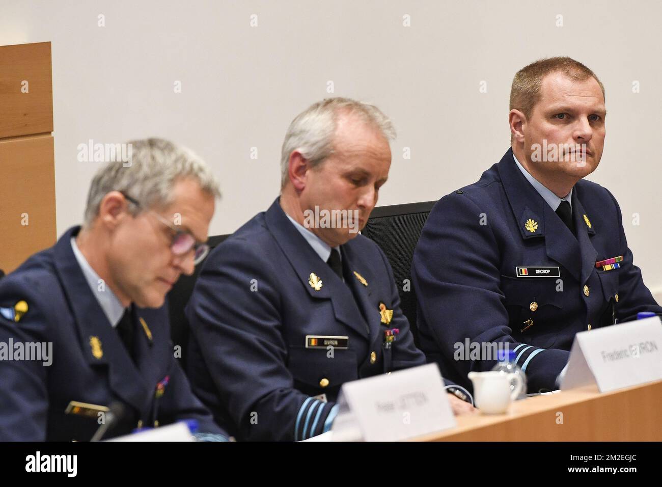 Colonel Peter Letten, Colonel Frederic Givron and Lieutenant Colonel ...
