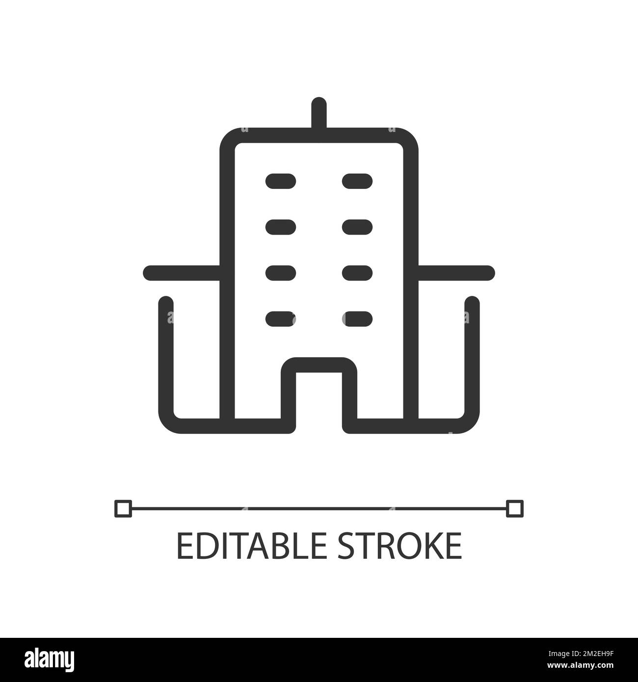 Office building location pixel perfect linear ui icon Stock Vector Image & Art - Alamy