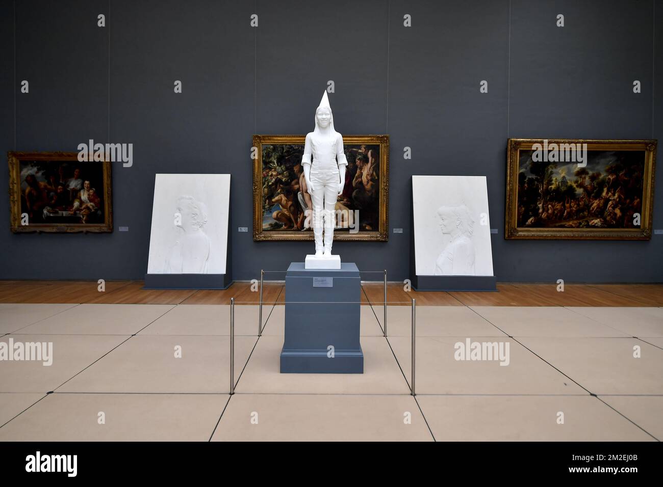 A statue of Princess Elisabeth pictured during the press opening of the ...