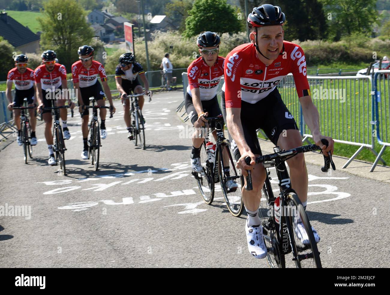 Belgian Tim Wellens of Lotto Soudal pictured in action during the track ...