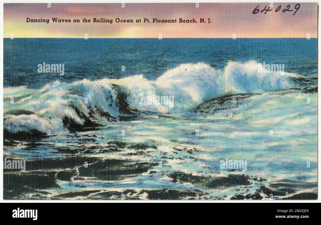 Dancing waves on the rolling ocean at Pt. Pleasant Beach, N. J. , Seas ...
