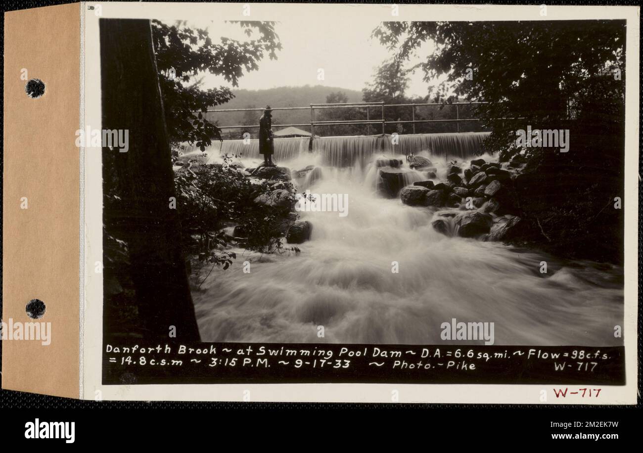 Danforth Brook, swimming pool dam, drainage area - 6.6 square miles ...