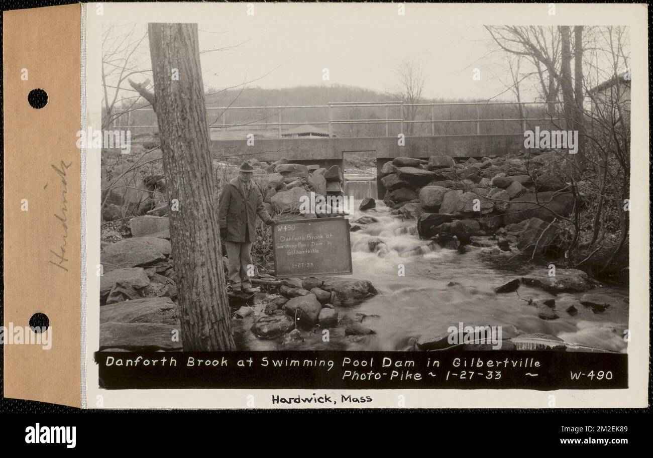Danforth Brook at swimming pool dam in Gilbertville, Hardwick, Mass ...