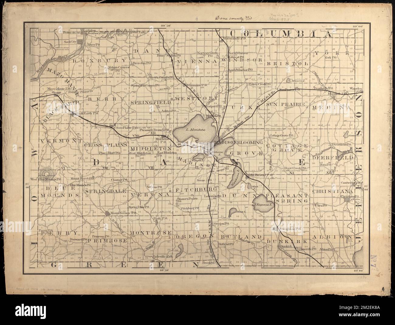 Dane County, Wis. , Dane County Wis., Maps, Manuscript maps Norman B ...