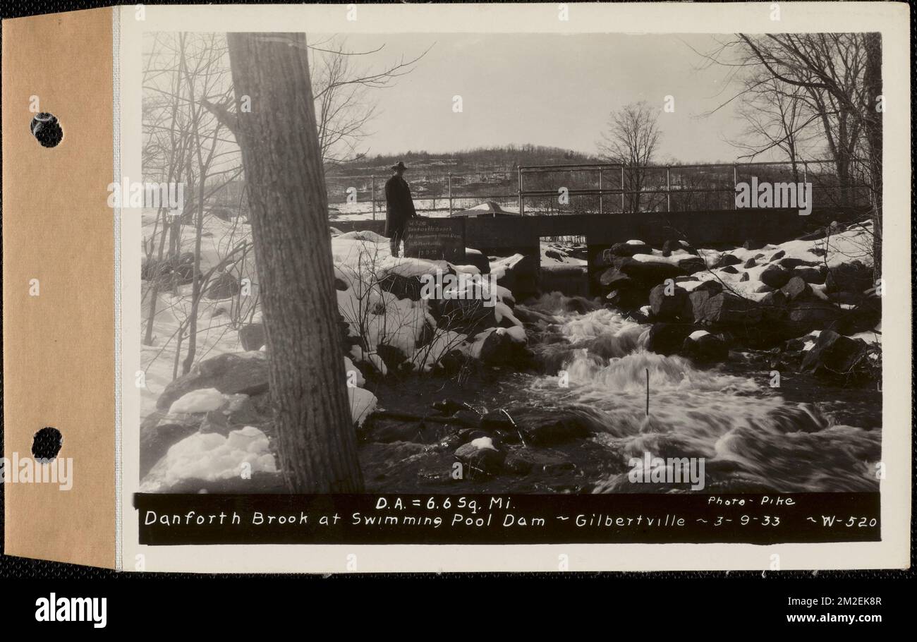 Danforth Brook at swimming pool dam, drainage area - 6.6 square miles ...