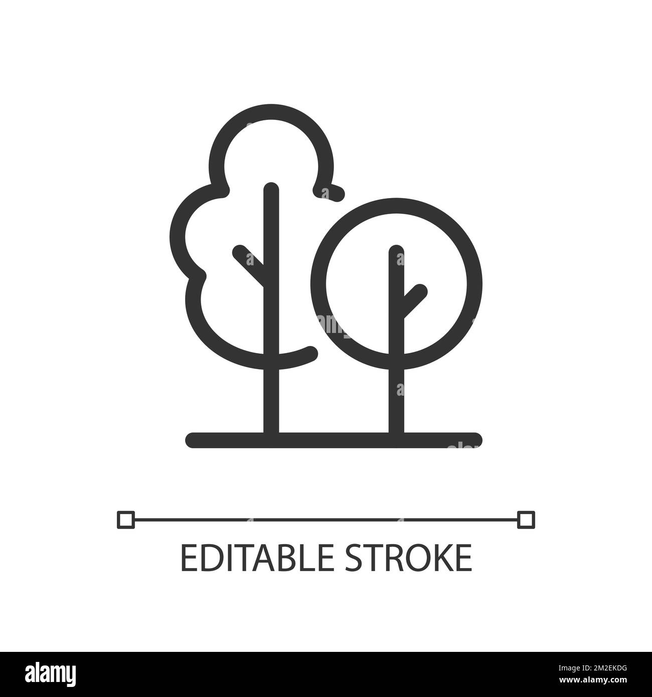 Recreational area and park pixel perfect linear ui icon Stock Vector ...