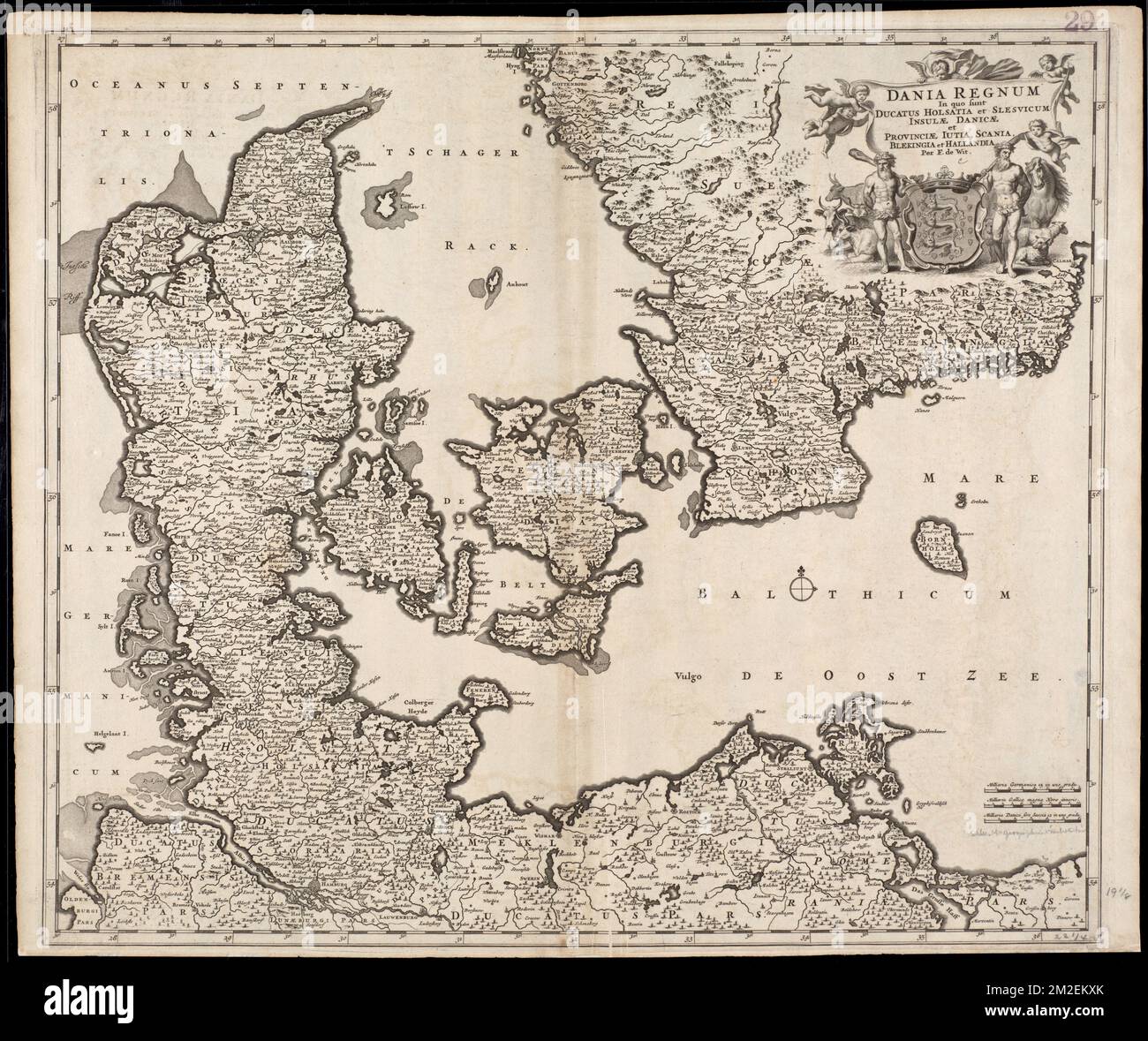 Dania regnum in quo sunt Ducatus Holsatia et Slesvicum Insulae Danicae ...