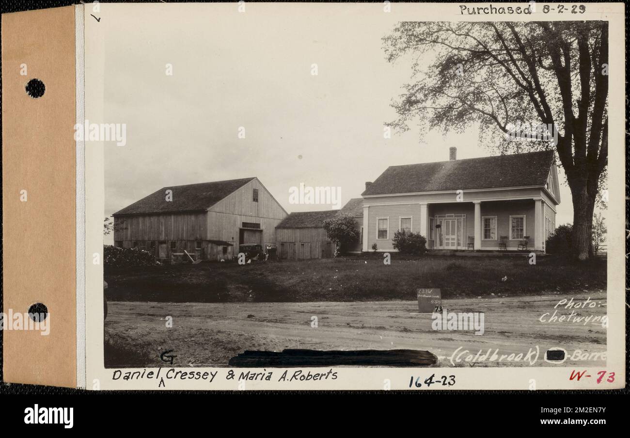 Daniel G. Cressey and Maria A. Roberts, house and barn, Coldbrook ...