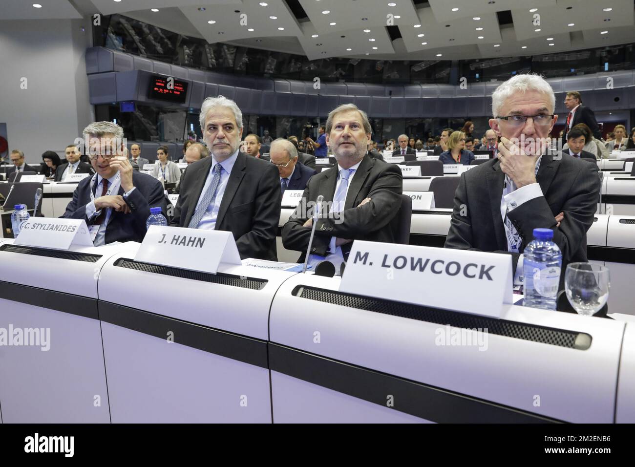Head of the UNHCR Filippo Grandi, European Commissioner for ...
