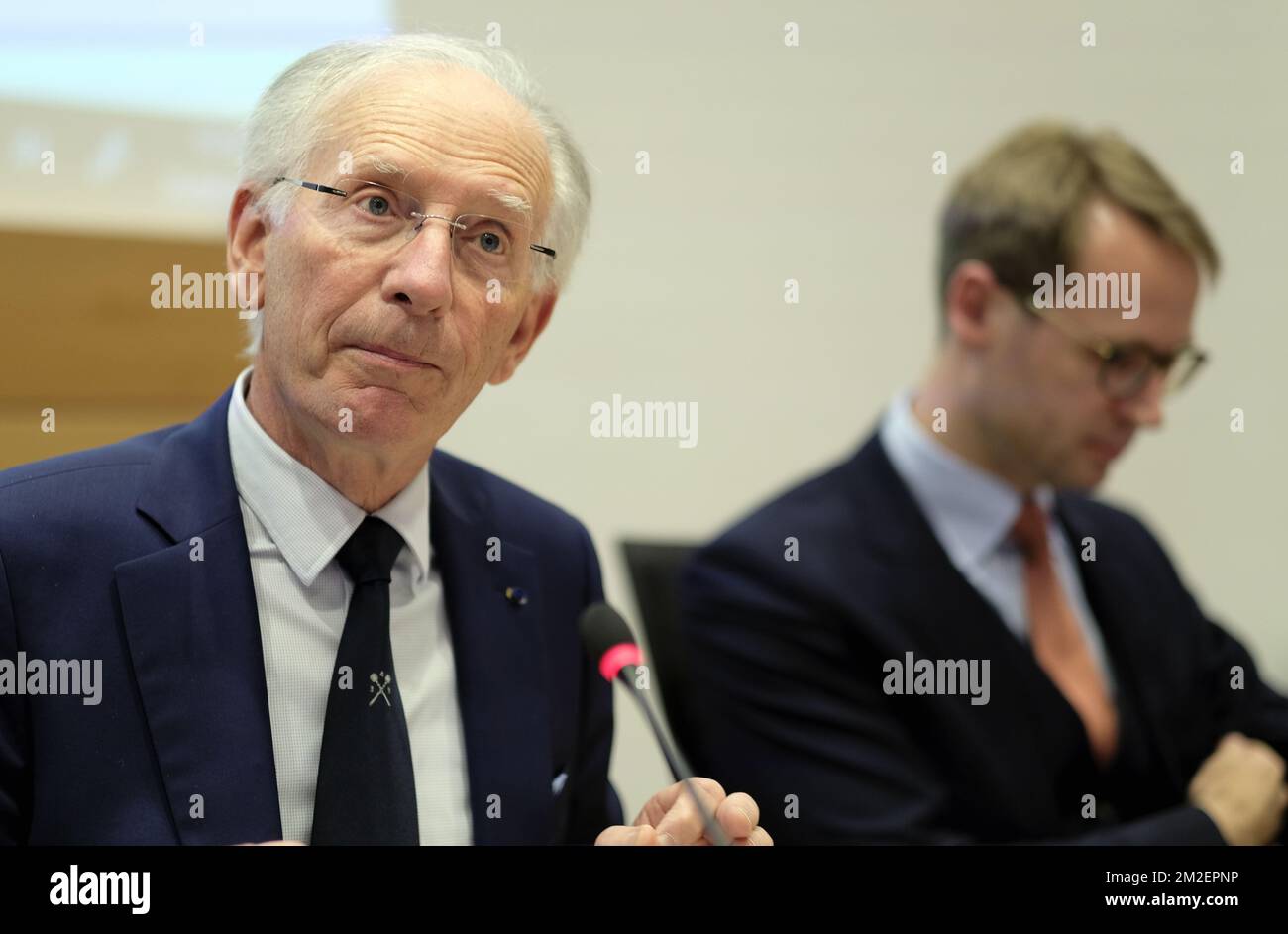 Professor emeritus Luc De Vos pictured during a session of the chamber ...