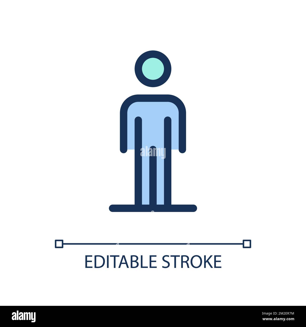 Standing pedestrian pixel perfect RGB color ui icon Stock Vector Image ...