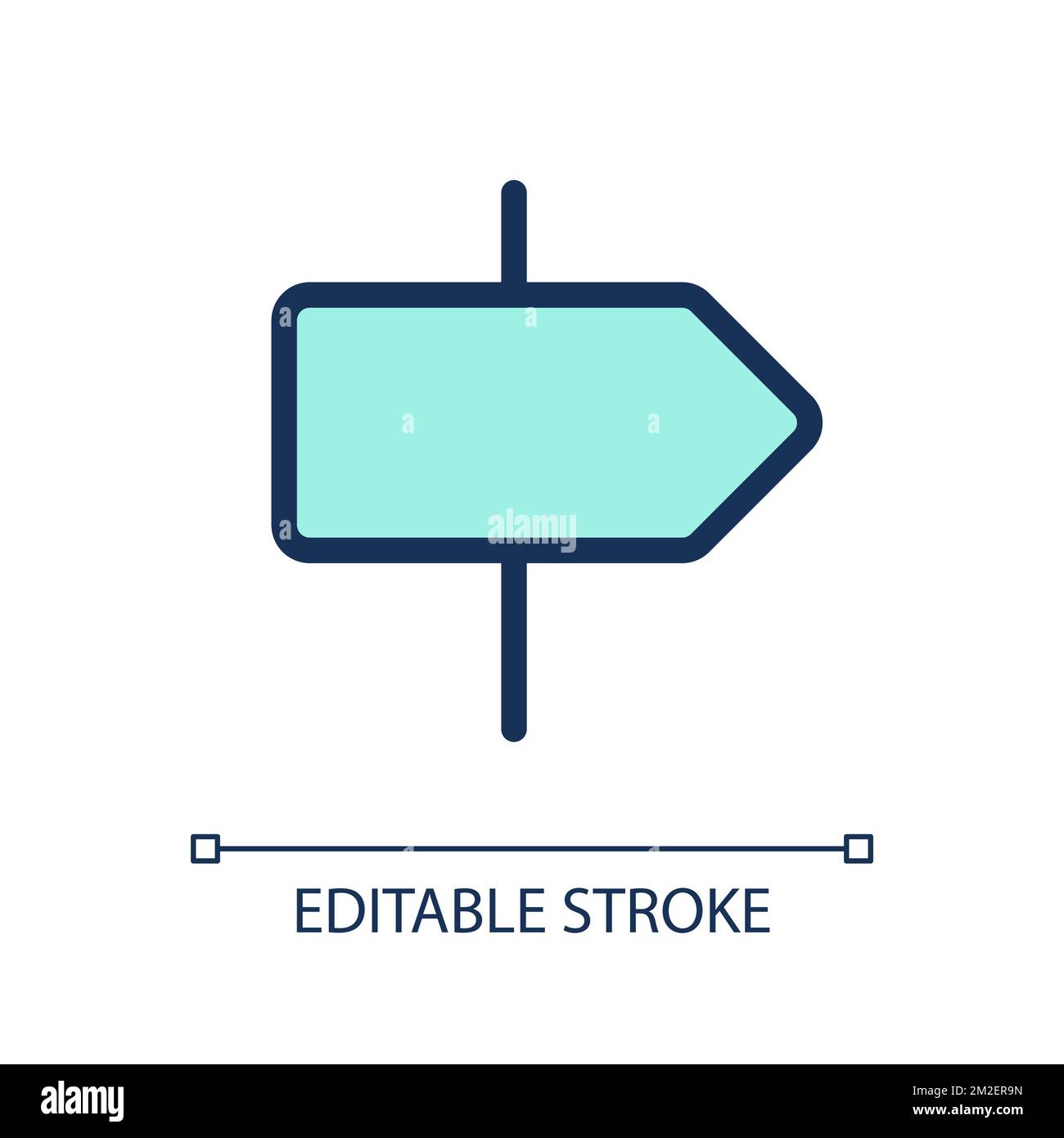 Road pointer pixel perfect RGB color ui icon Stock Vector Image & Art ...