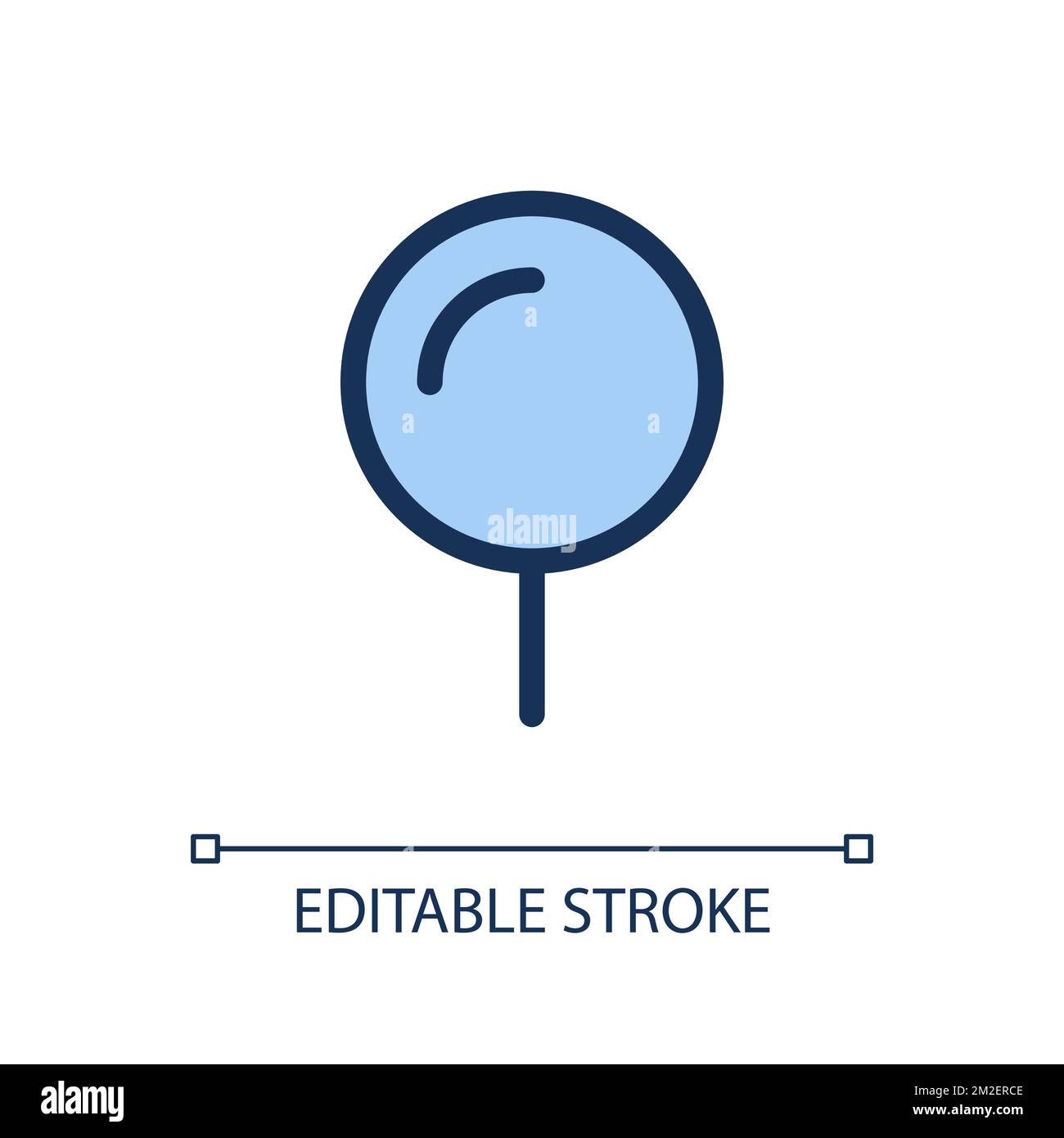 Rounded push pin pixel perfect RGB color ui icon Stock Vector Image ...