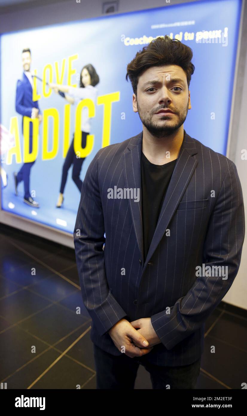 French actor Kev Adams poses for the photographer at the avant-premiere ...