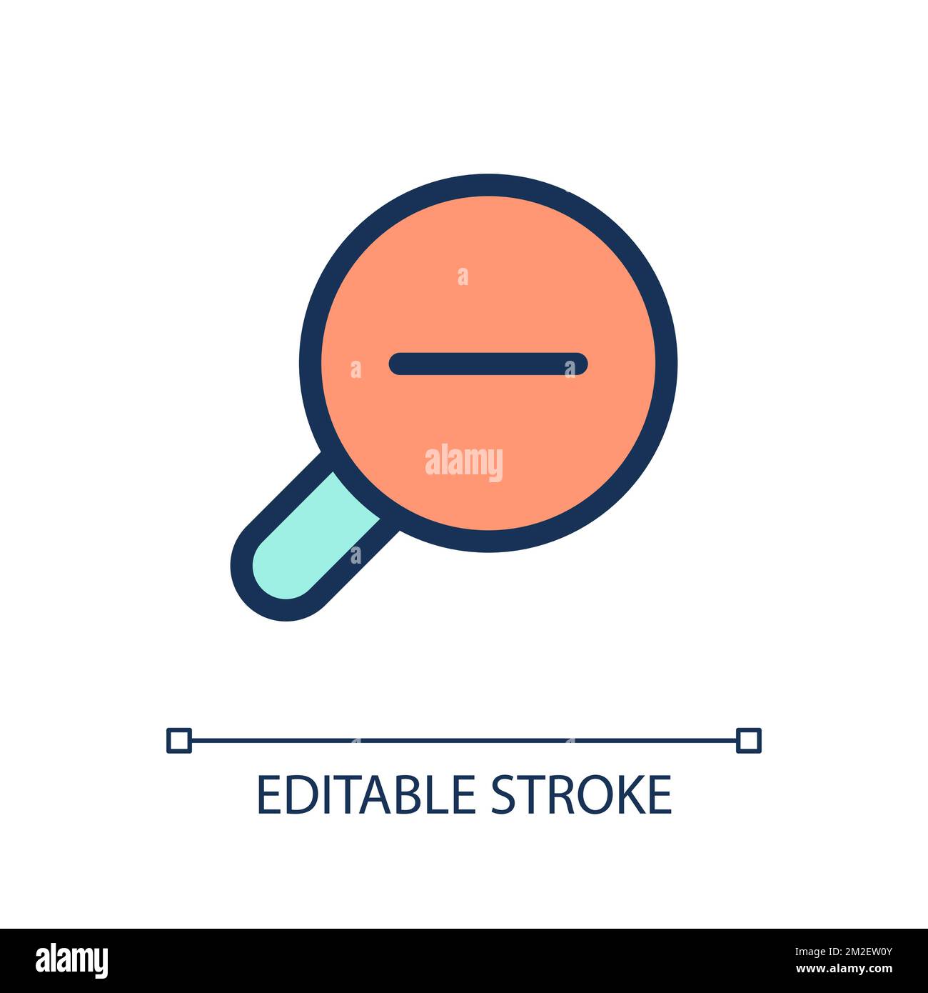 Magnifying glass with minus for map pixel perfect RGB color ui icon Stock Vector Image & Art - Alamy