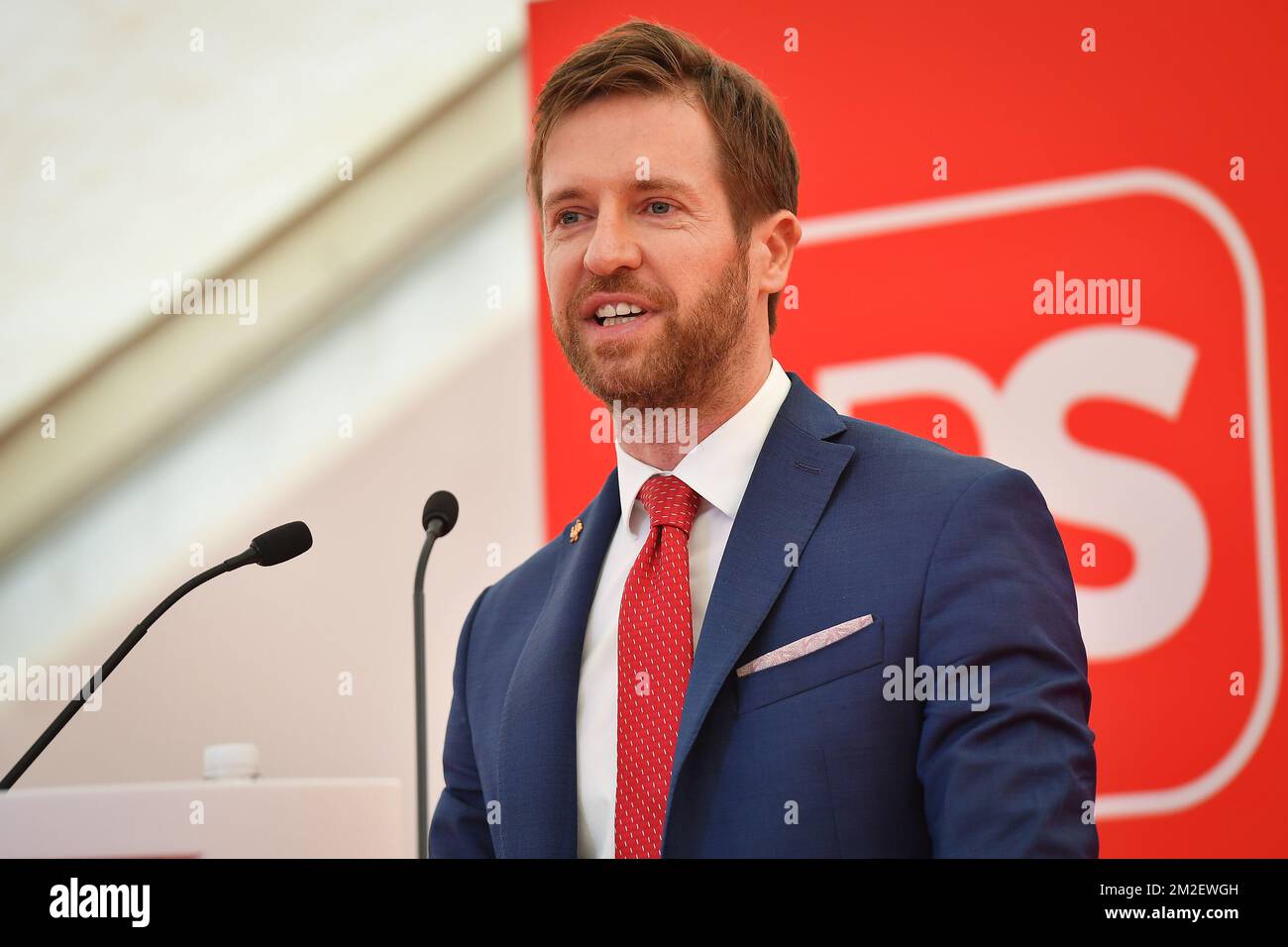PS' Nicolas Martin pictured during a meeting of PS french-speaking ...