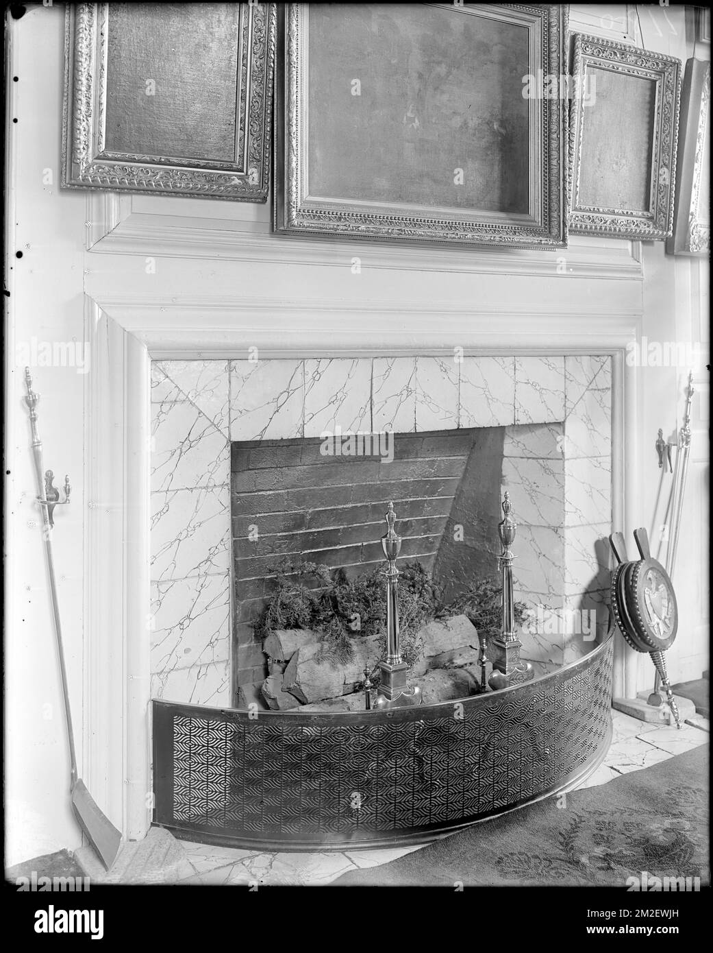 Danvers, Collins Street, interior detail, fireplace in dining room ...