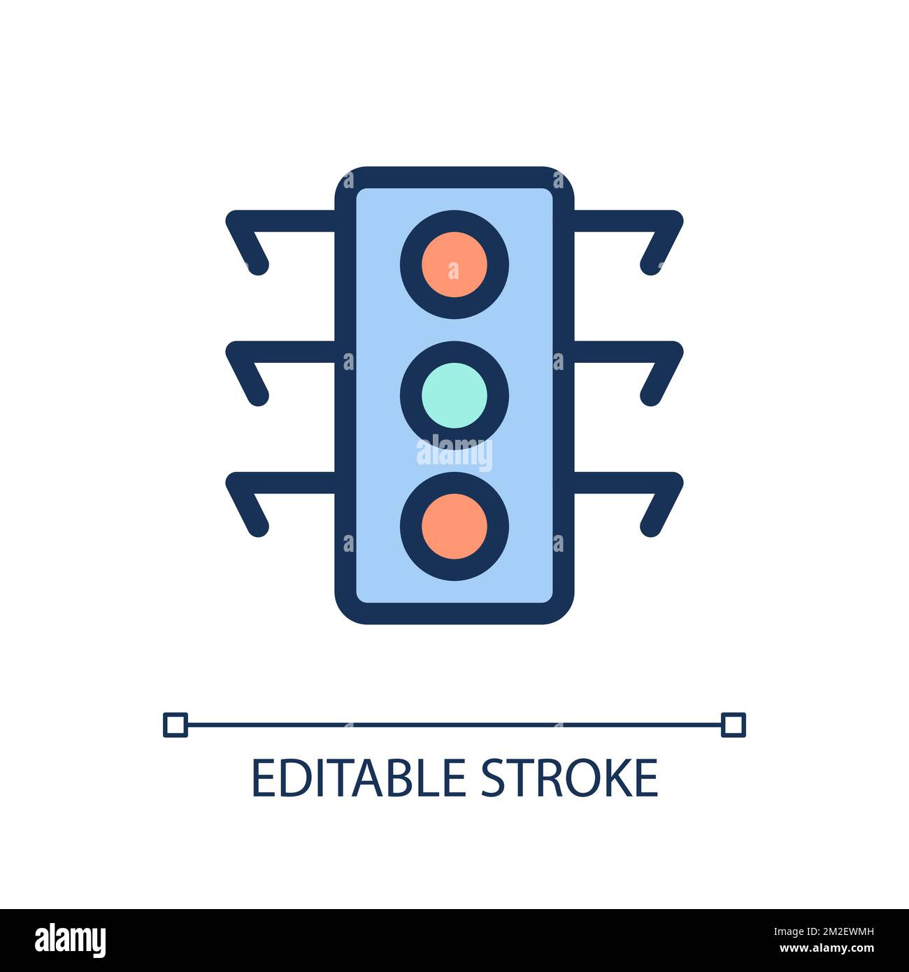 Traffic light pixel perfect RGB color ui icon Stock Vector Image & Art ...