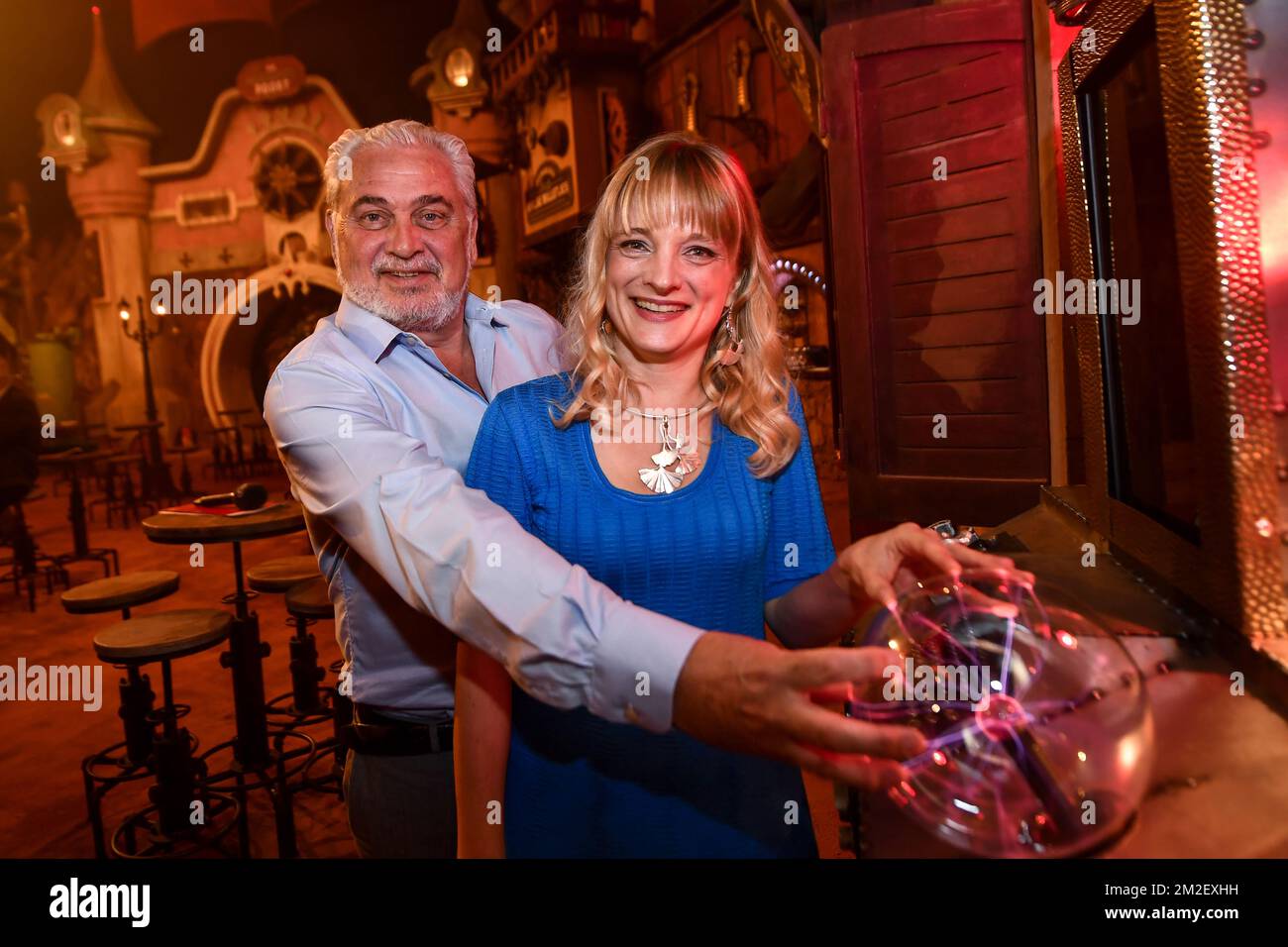 Katoen Natie CEO Fernand Huts and Katharina Van Cauteren pictured ...