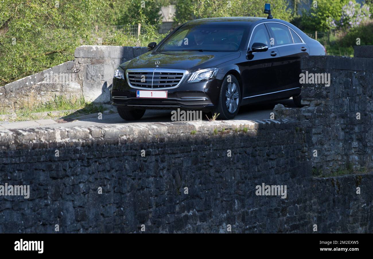 Illustration picture shows the car of King Philippe - Filip arriving at ...