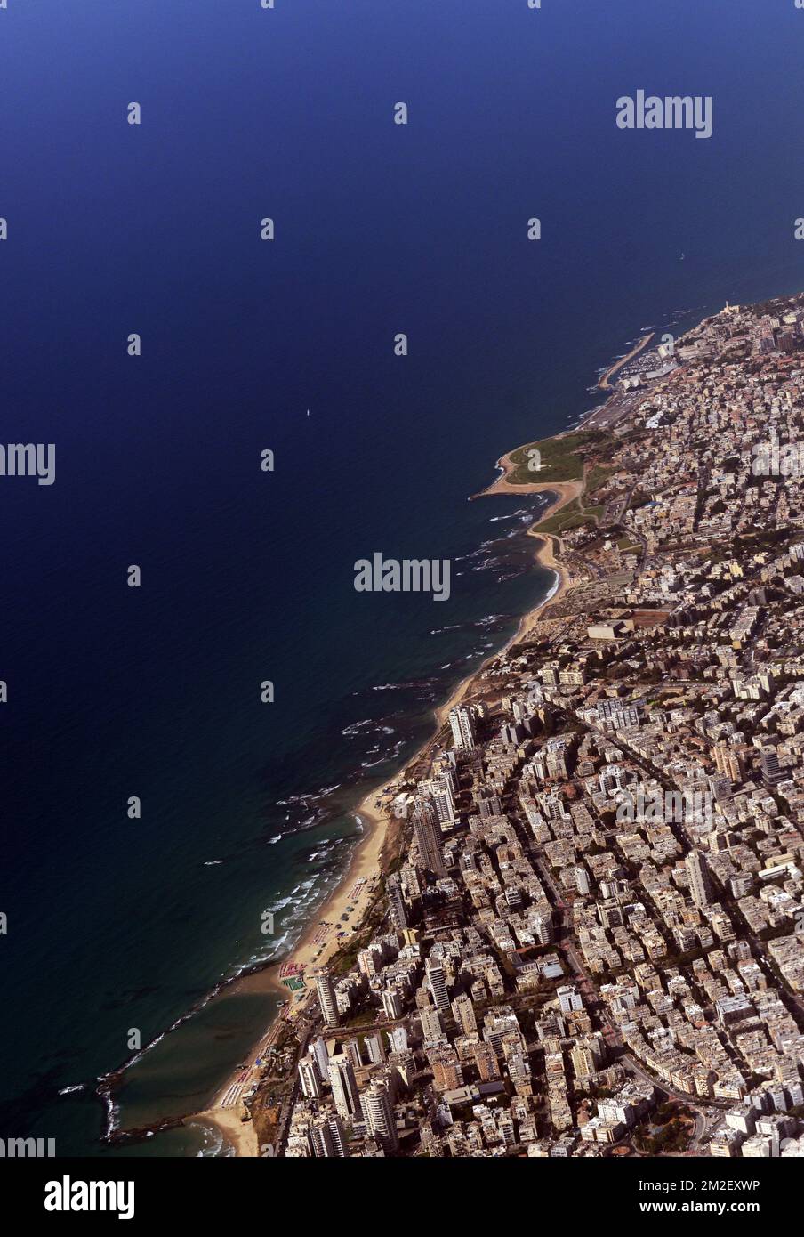 Aerial view of Bat Yam and Jaffa in Israel Stock Photo - Alamy