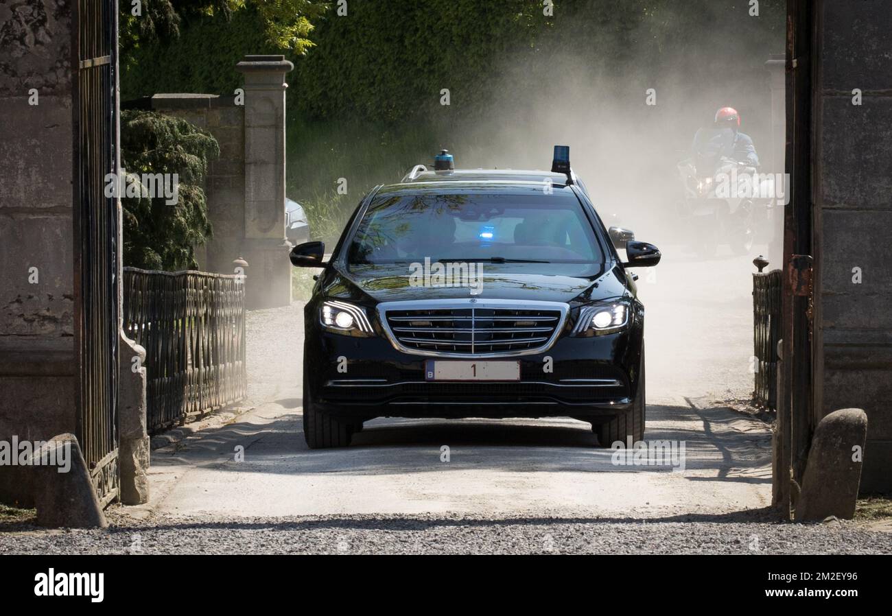 Illustration picture shows the car of King Philippe - Filip arriving at ...