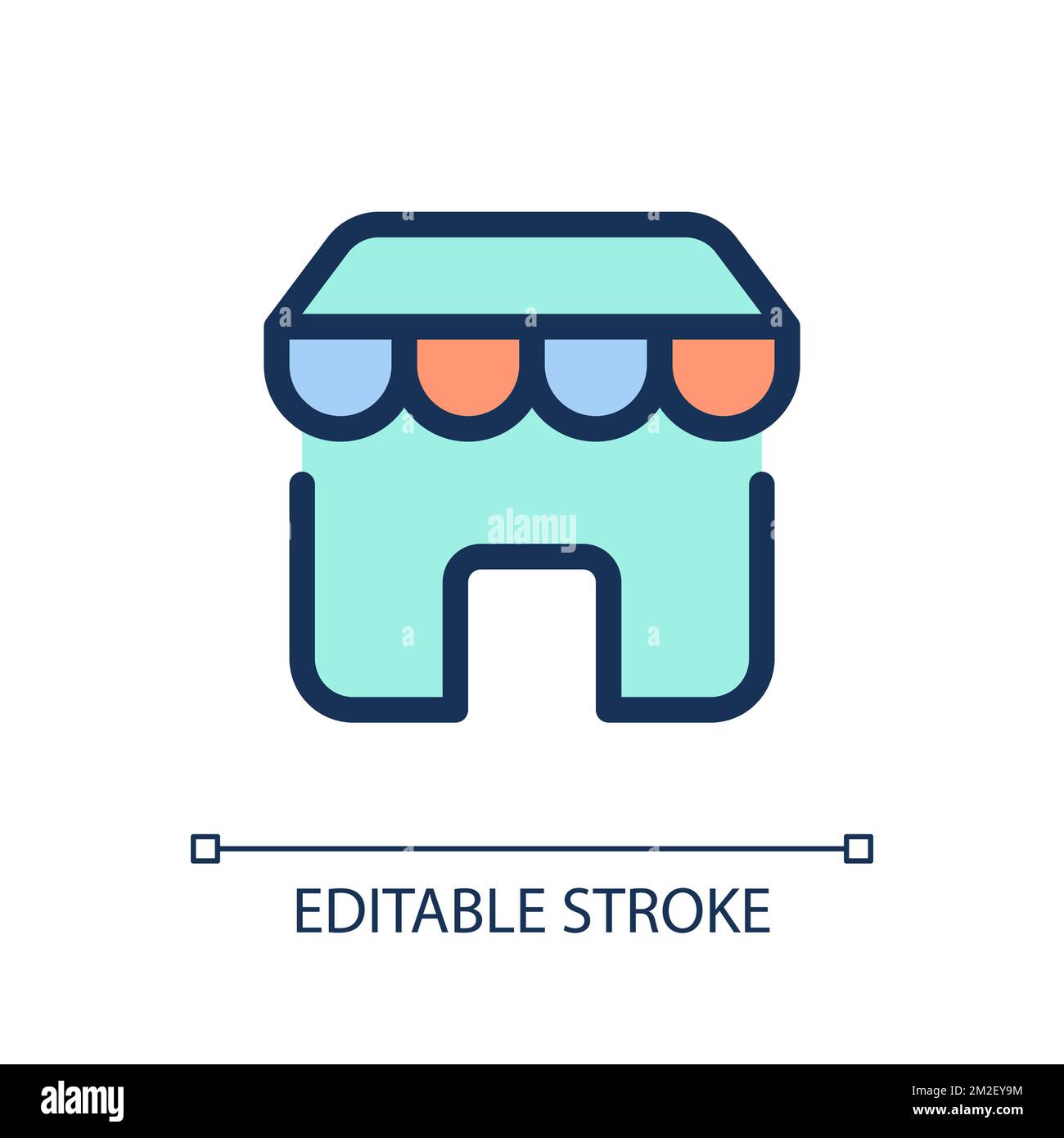 Shop location pixel perfect RGB color ui icon Stock Vector Image & Art ...