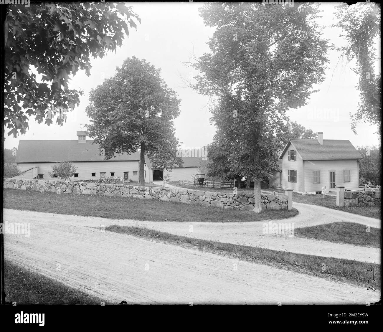Danvers, off Maple Street, views, Dudley A. Massey place, barn, trees ...