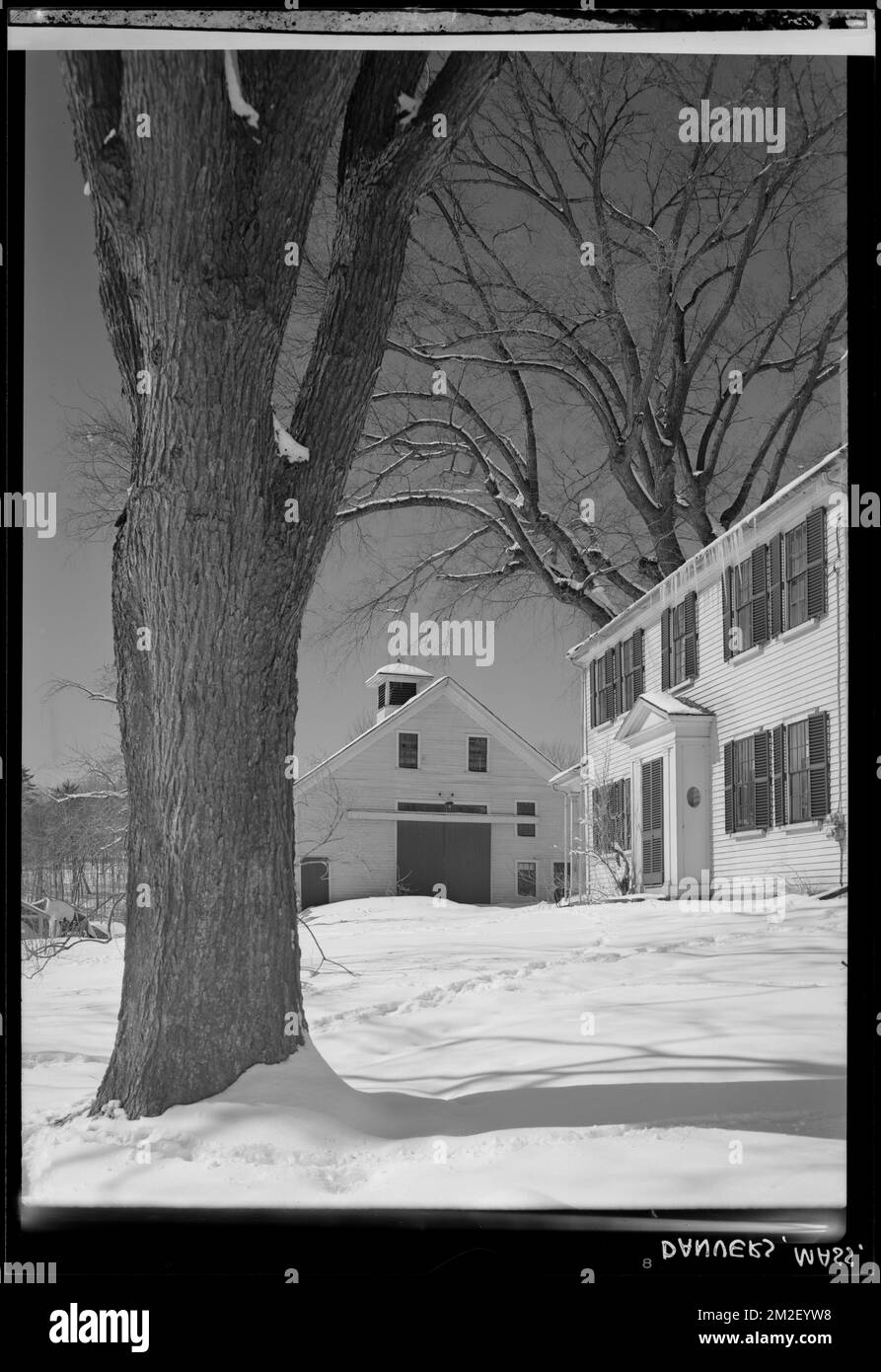 Danvers, snow , Architecture, Dwellings, Snow. Samuel Chamberlain ...