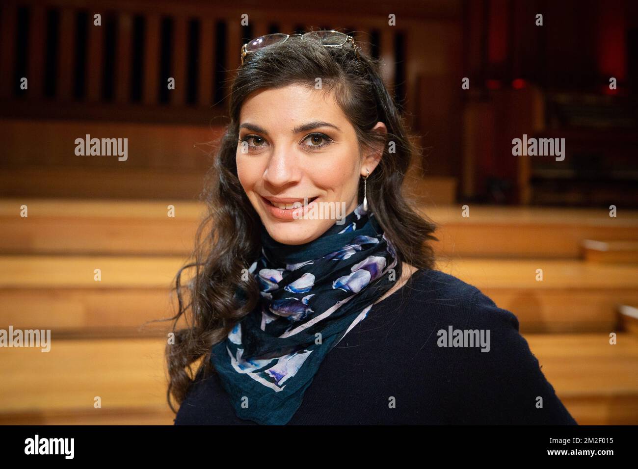 French finalist Heloise Mas poses after the semi-finals of the Queen ...