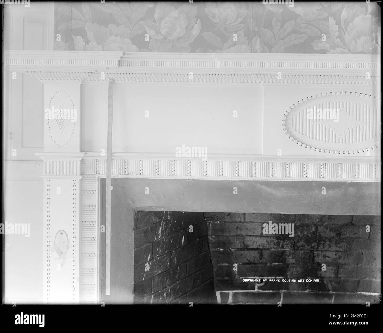 Danversport, 166 High Street, interior detail, mantel, Samuel Fowler ...