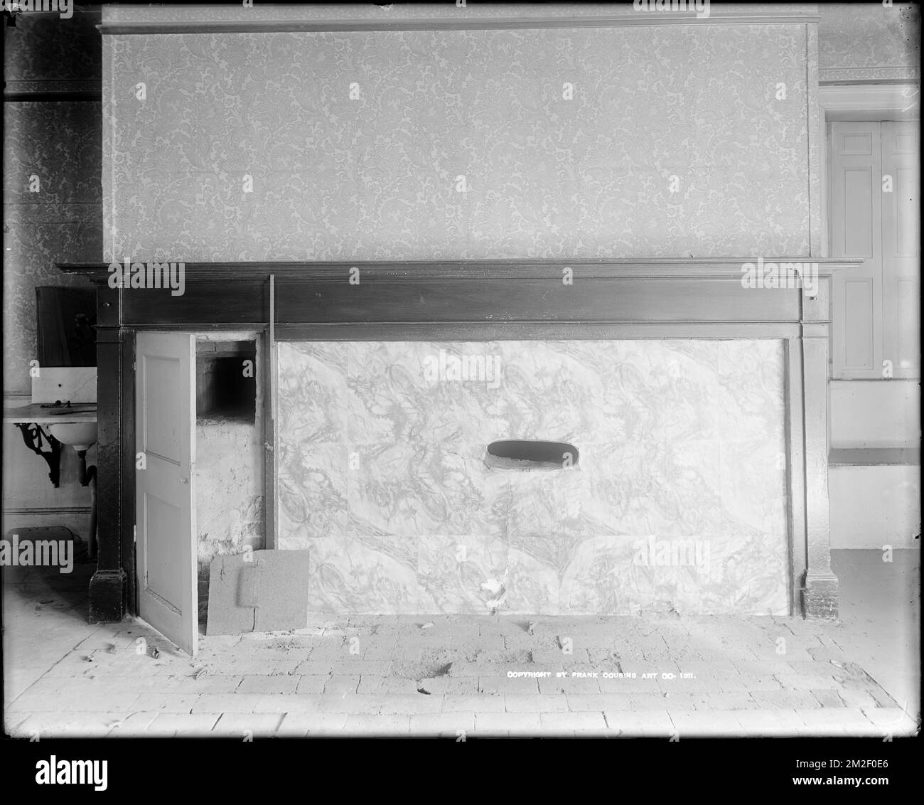 Danversport, 166 High Street, interior detail, mantel, Samuel Fowler ...