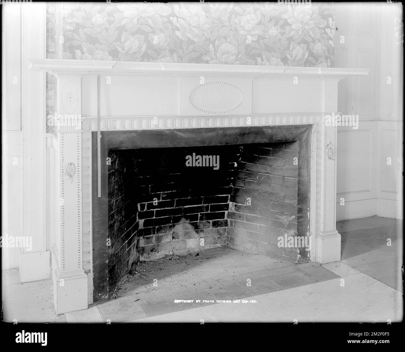 Danversport, 166 High Street, interior detail, mantel, Samuel Fowler ...