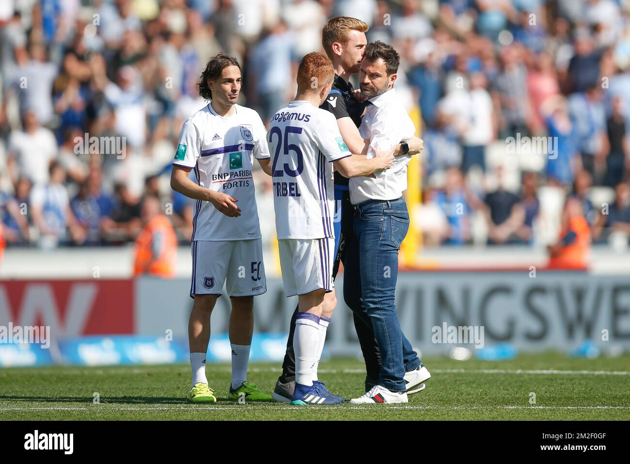 Club Brugge's head coach Ivan Leko reacts after the Jupiler Pro League ...