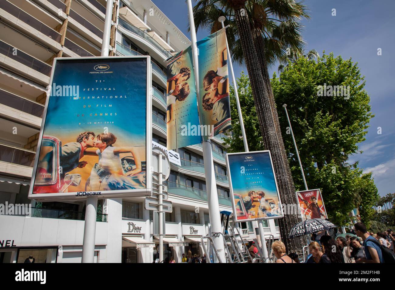 Palais des festivals, croisette and poster Cannes 2018 Festival ...
