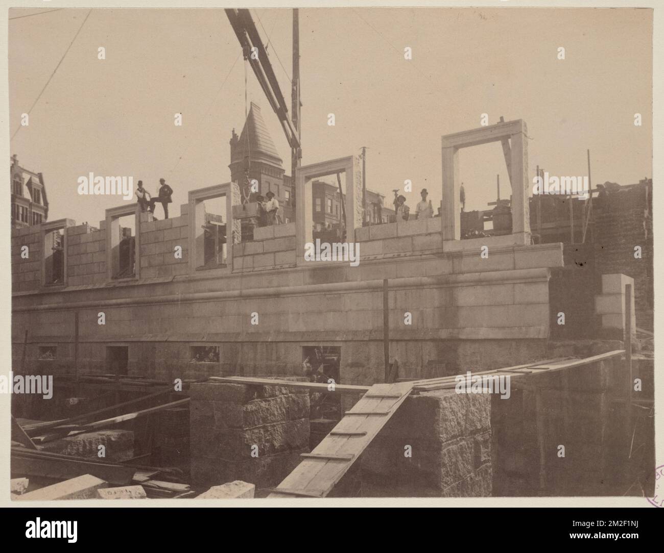 Dartmouth Street Facade, construction of the McKim Building , Public ...