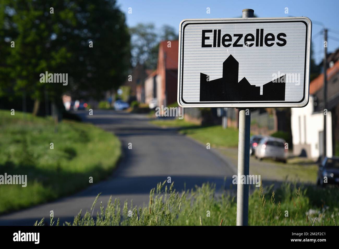 Illustration shows the name of the Ellezelles (Elzele) municipality on ...