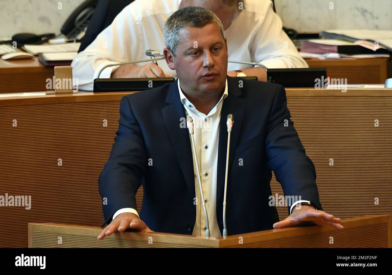 Head of cdH group Dimitri Fourny pictured during a plenary session of ...