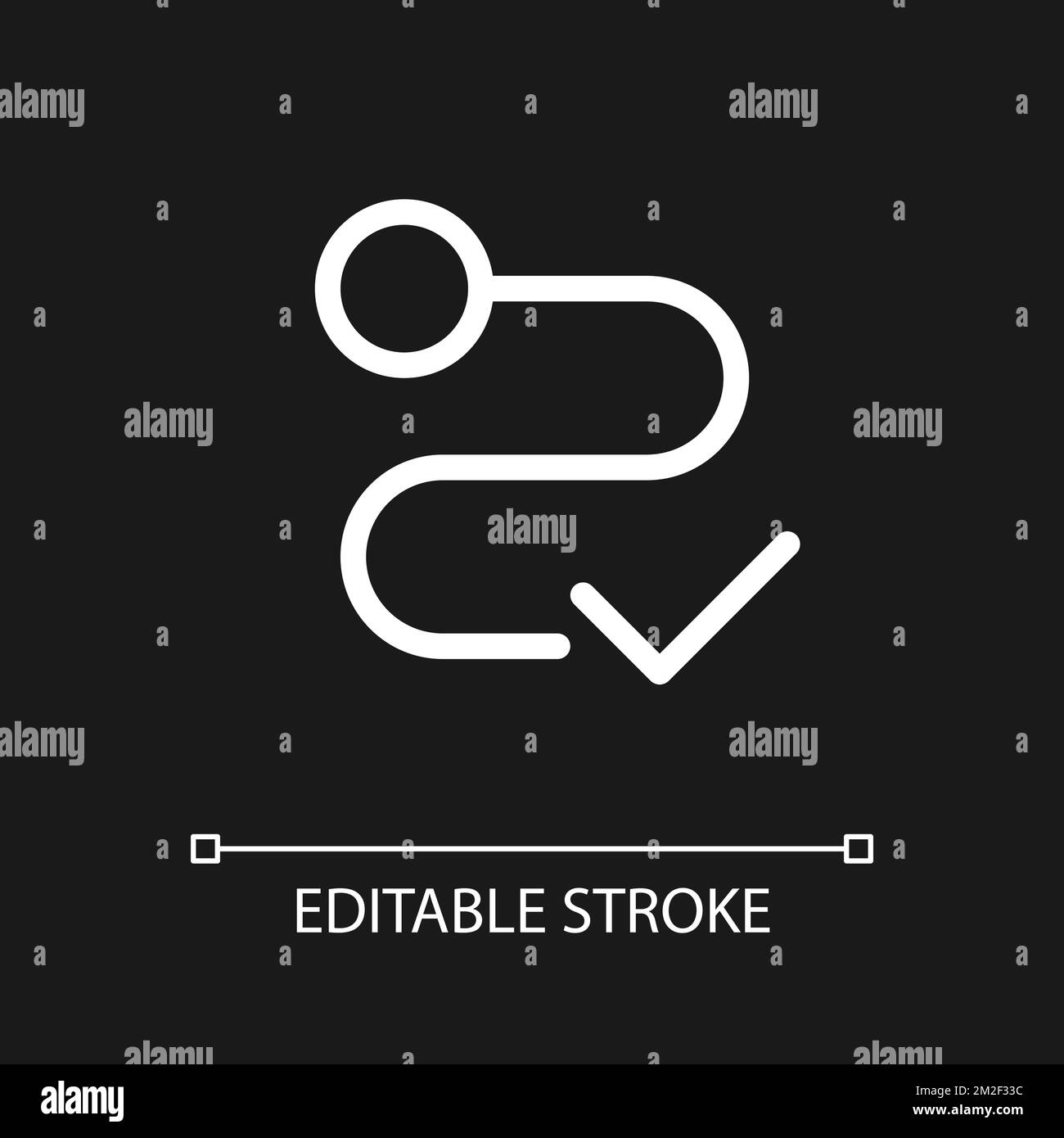 Delivery completed pixel perfect white linear ui icon for dark theme Stock Vector Image & Art ...