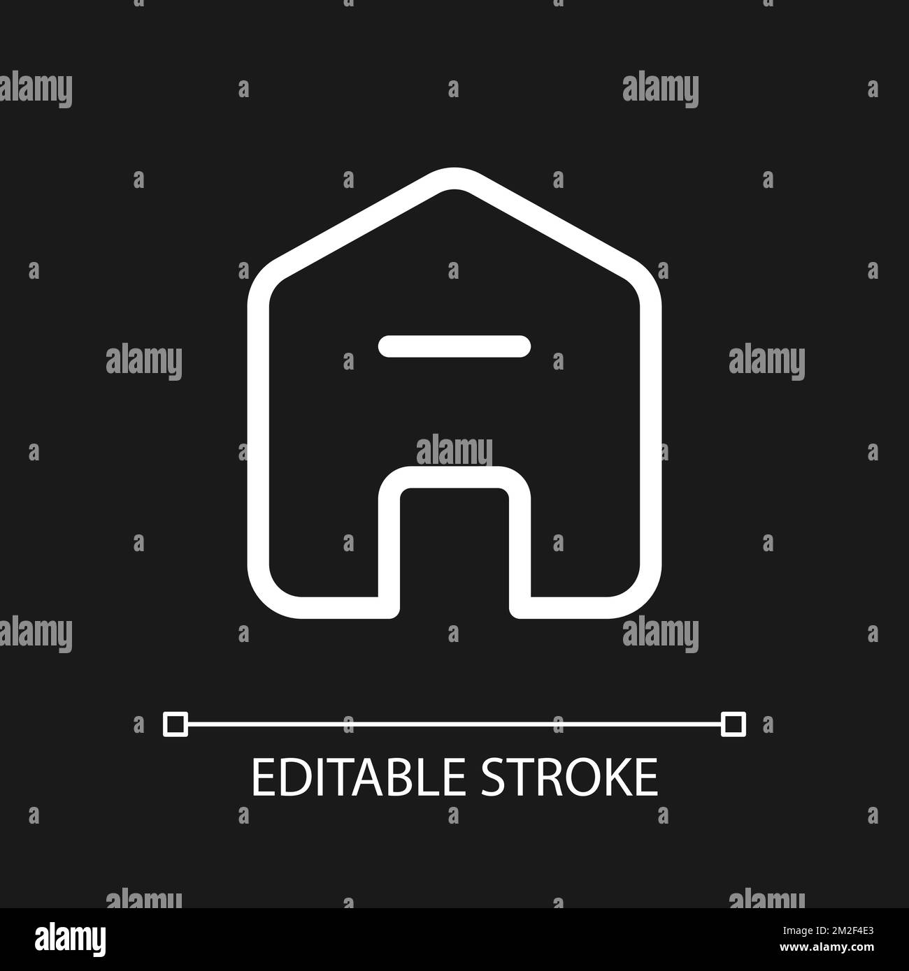 Delete address pixel perfect white linear ui icon for dark theme Stock Vector Image & Art - Alamy