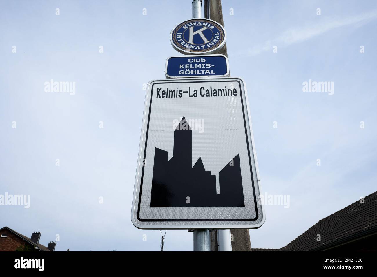 Illustration shows the name of the Kelmis - La Calamine municipality on ...