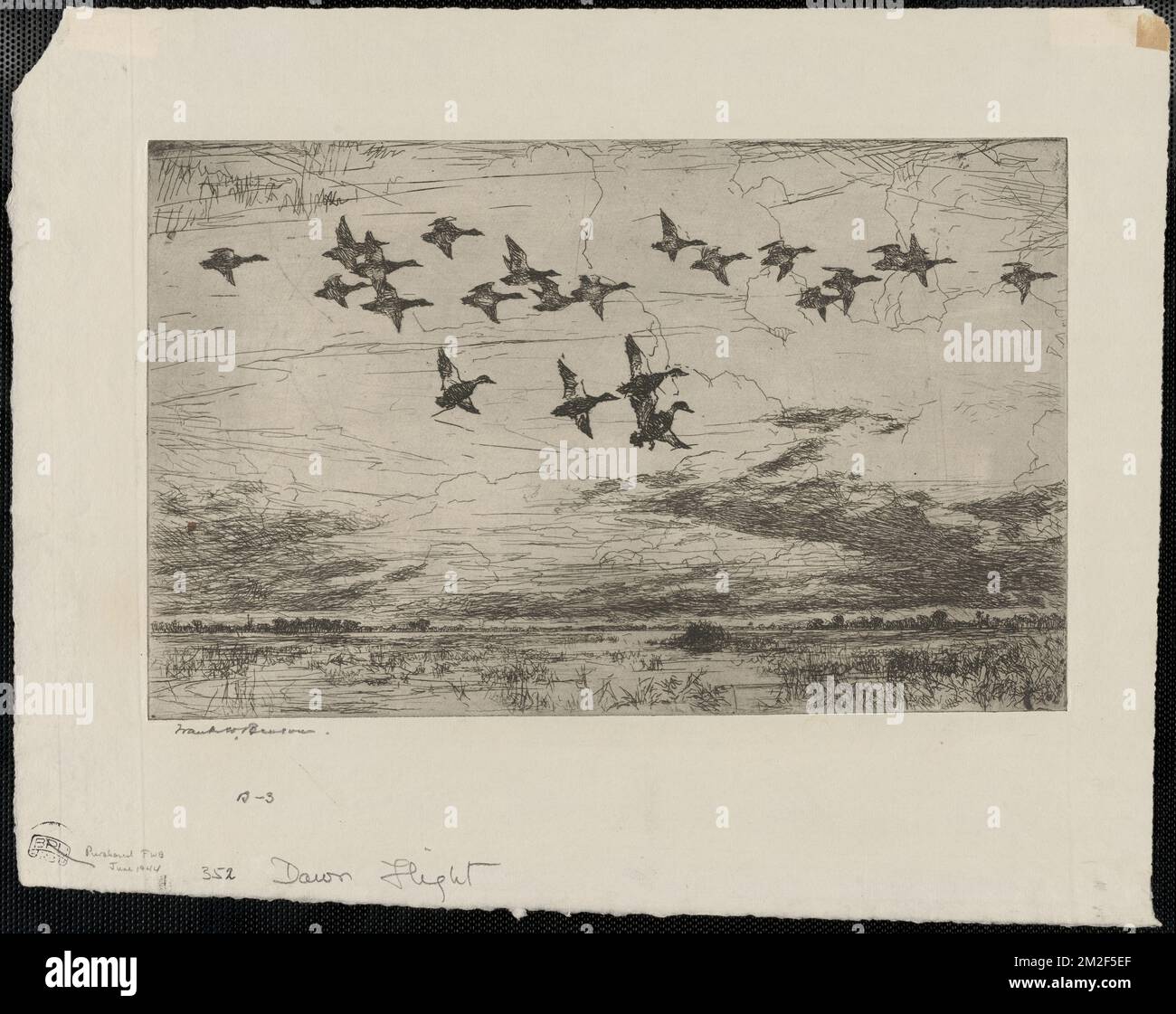 Dawn flight , Birds, Flying, Sunrises & sunsets. Frank W. Benson (1862 ...