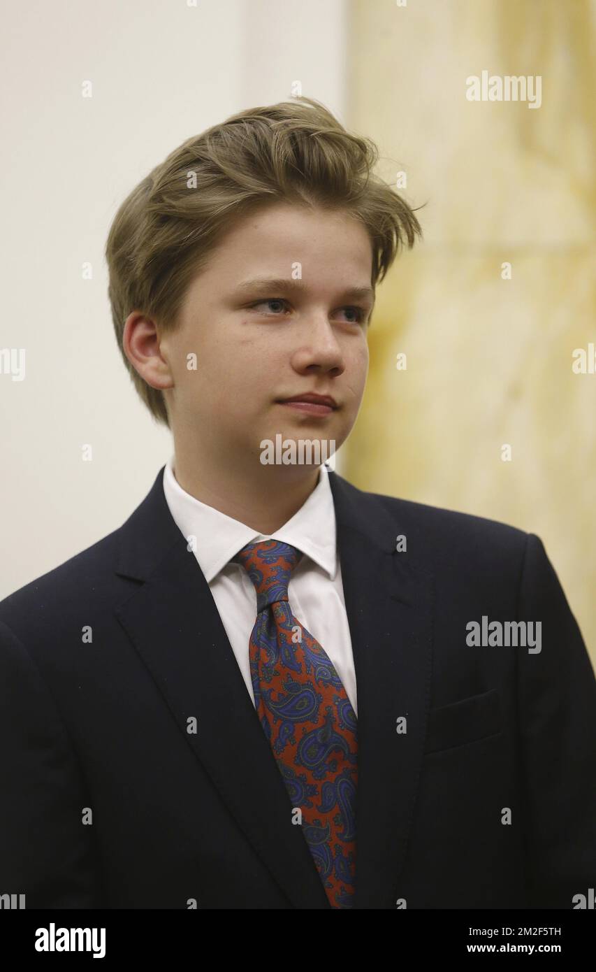 Prince Gabriel pictured during the last session of the finals of the Queen Elisabeth Competition ...