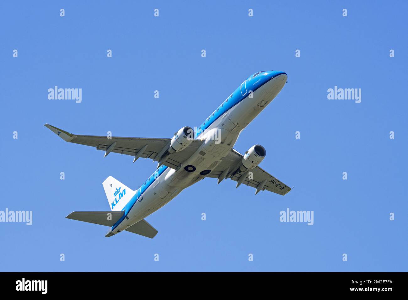 KLM Cityhopper Embraer 175, medium-range twin-engine jet airliner in ...