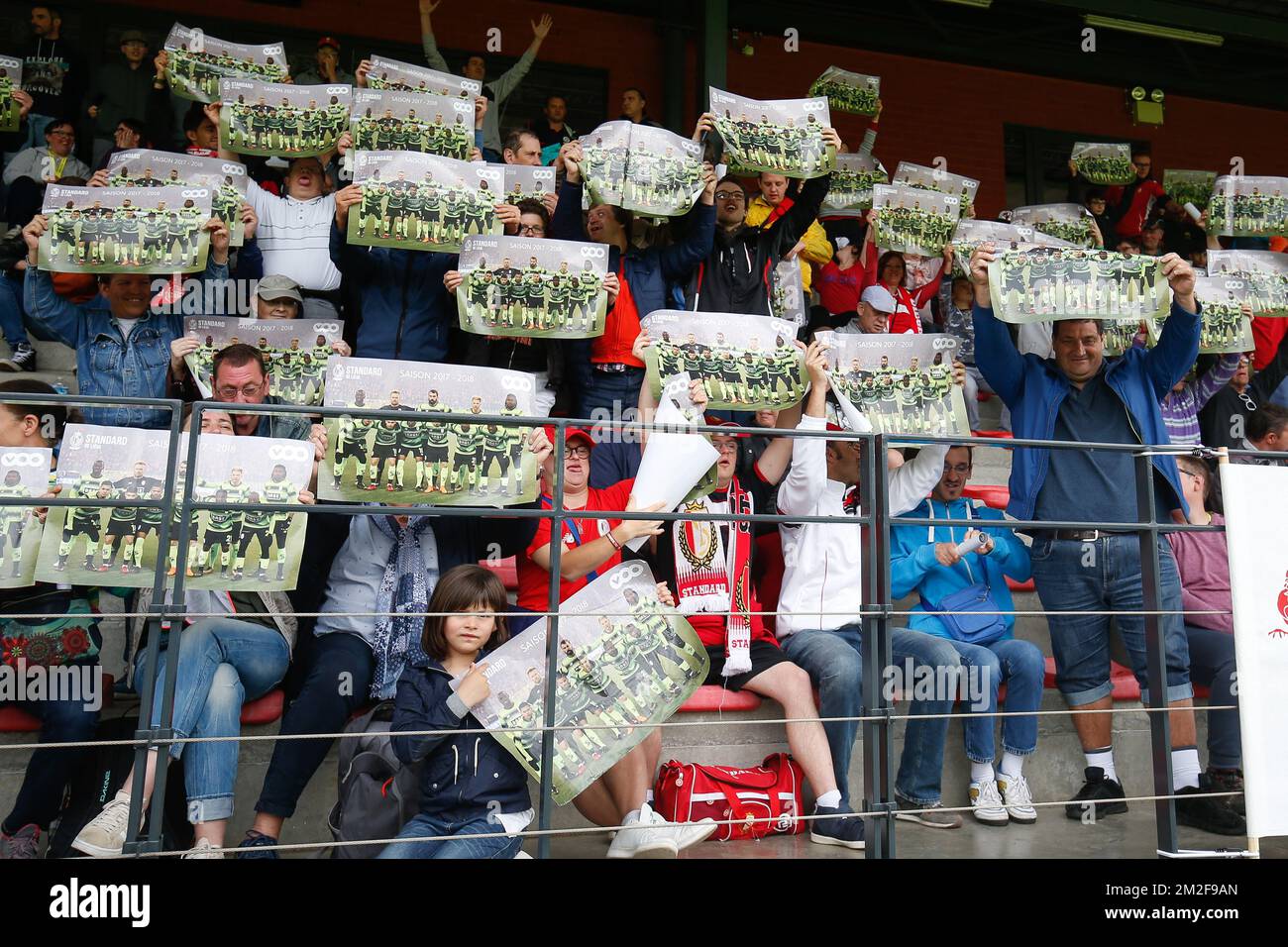 Standard's supporters pictured during a fan day of Jupiler Pro League ...