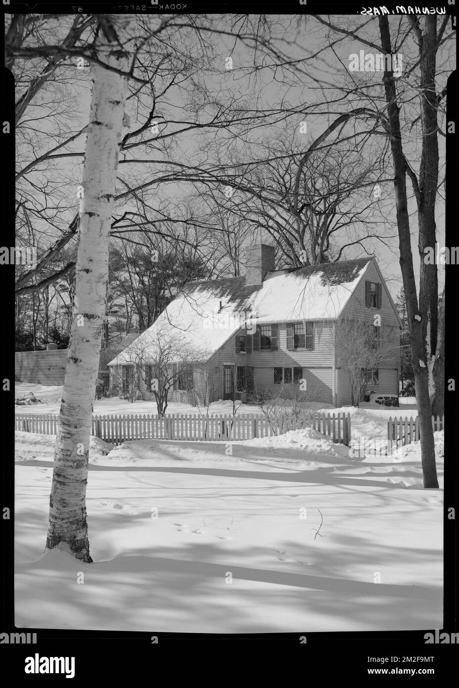 December, snow , Architecture, Dwellings, Fences, Snow. Samuel ...